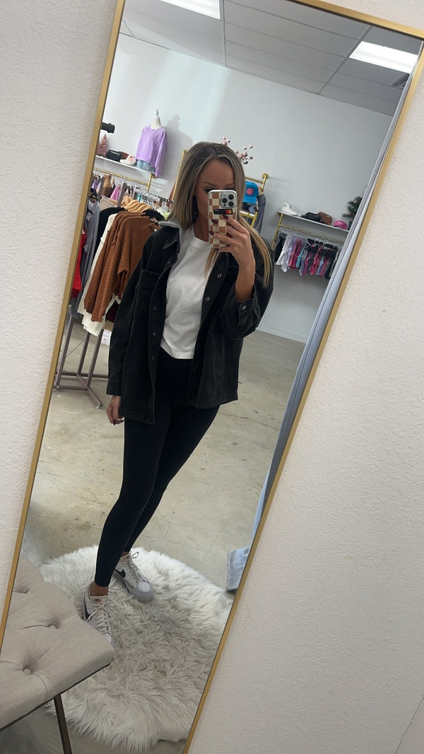 Adjustable Hooded Denim Jacket – Morning Glory Boutique